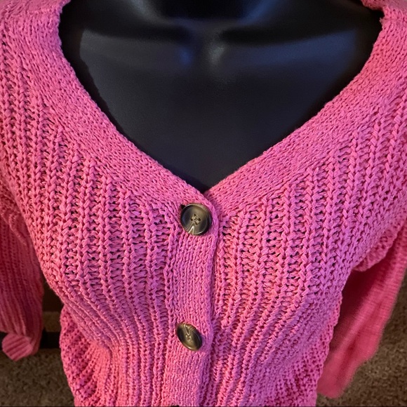 moon & madison | Jackets & Coats | Moon And Madison Pink Crochet Jacket ...